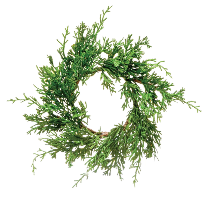 Round Faux Juniper Wreath – 305 Deco Living & Co. LLC